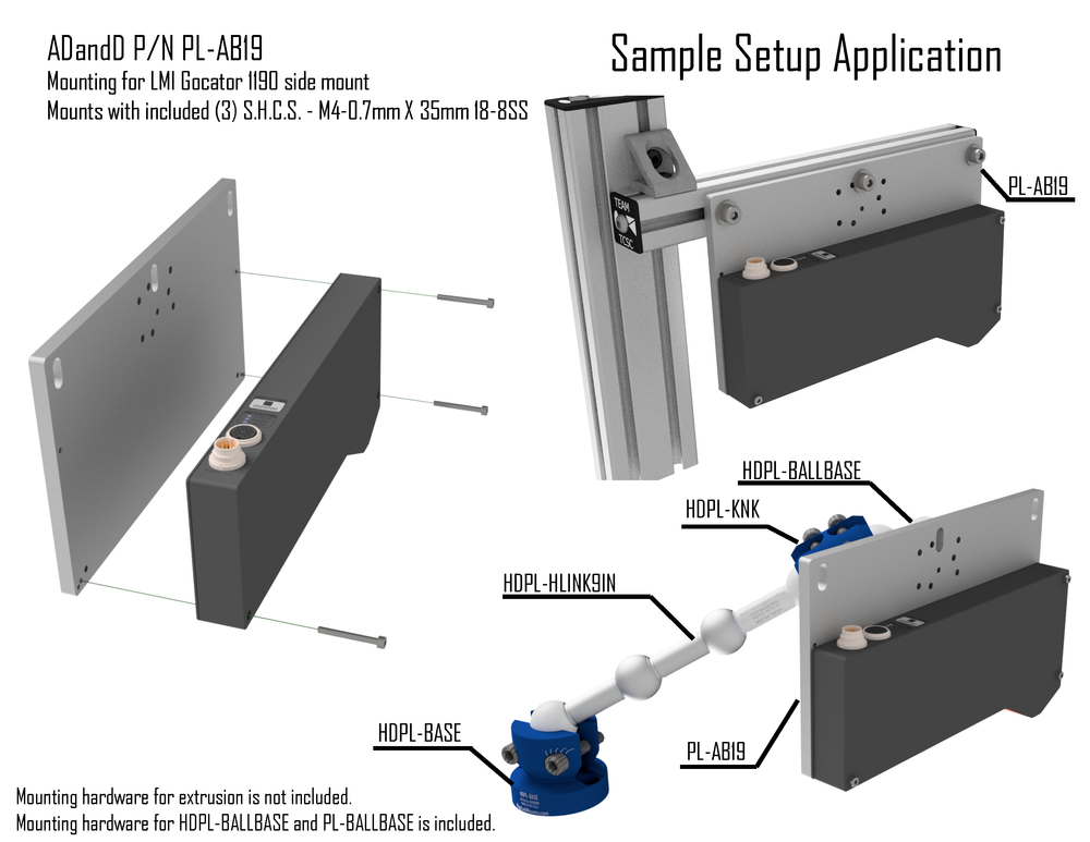 LMI Gocator 1000 Series Products – Pop Link® Mounting Systems